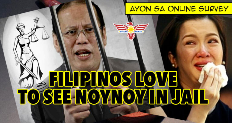 Filipinos love to see Noynoy Aquino in jail, online survey confirms – Bagong Lipunan